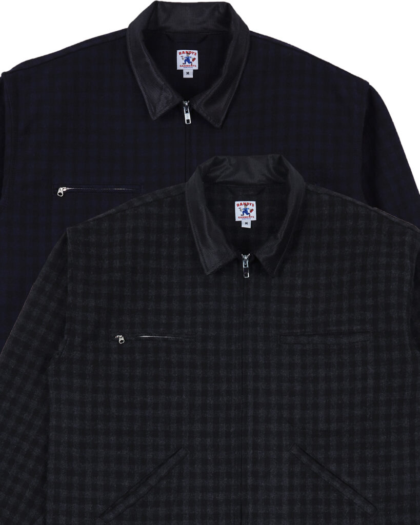 Melton Wool Check Service Jacket - Randy's Garments